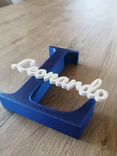 Customizable Parametric Name+Letter Model - Free 3D Print Model ...