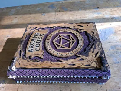 Arcane Codex – Spellbook Box for Magic Relics by 21CNCStudio MakerWorld: Download Free 3D Models