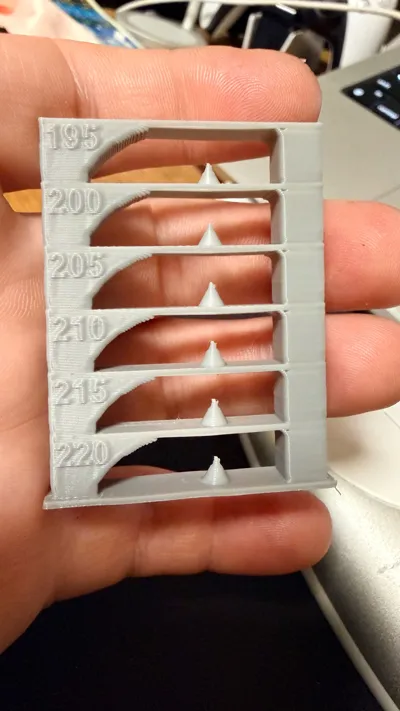 PLA temp tower 195 up to 220 - Free 3D Print Model - MakerWorld