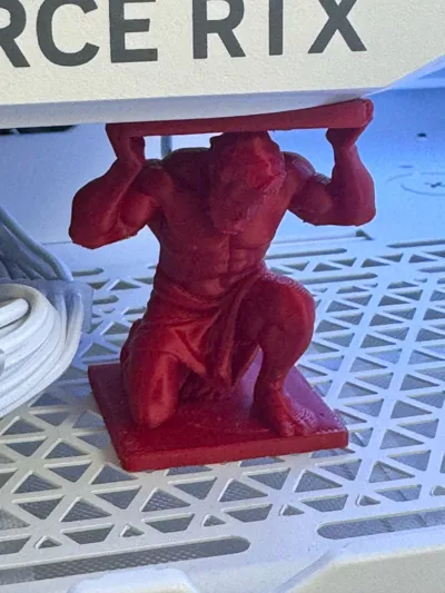 Atlas GPU Support Stand – Statue - Free 3D Print Model - MakerWorld