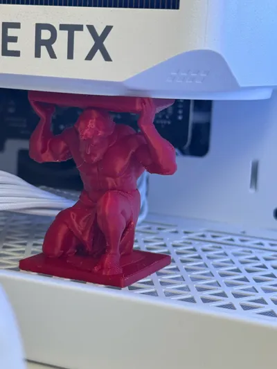 Atlas GPU Support Stand – Statue - Free 3D Print Model - MakerWorld