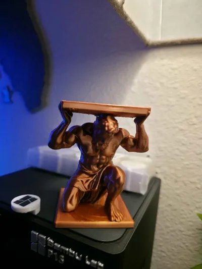 Atlas GPU Support Stand – Statue - Free 3D Print Model - MakerWorld