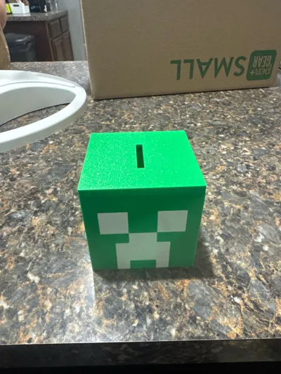 Minecraft creeper piggy bank - Free 3D Print Model - MakerWorld