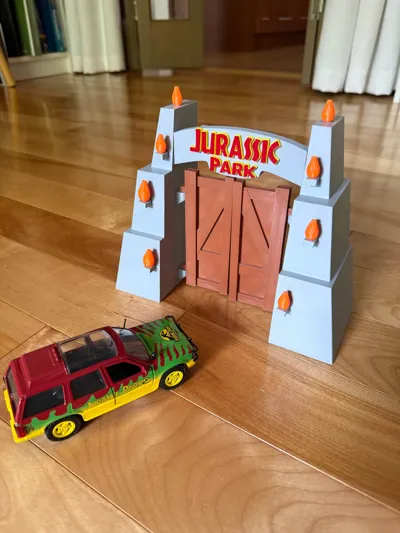 Jurassic Park Entrance Gate for Reptile Terrarium - Free 3D Print Model ...