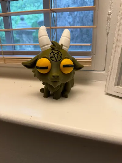 Cute Demon Goat Kawaii 3D sweet evil 666 NO AMS by Mad power MakerWorld ...