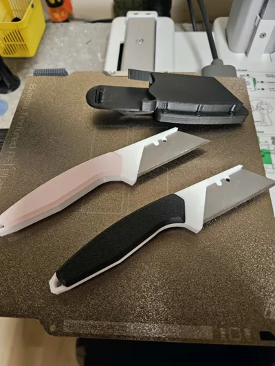 EDC Utility knife, fixed blade with sheath. v4 by maker209 MakerWorld ...