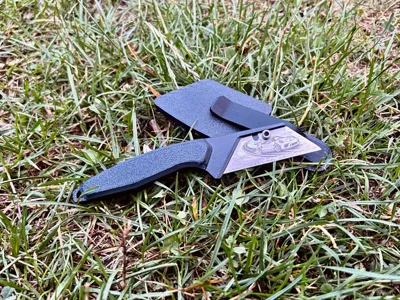 EDC Utility knife, fixed blade with sheath. v4 by maker209 MakerWorld ...