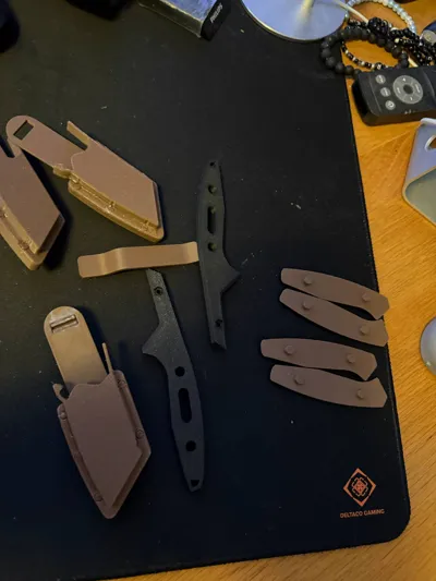 EDC Utility knife, fixed blade with sheath. v4 by maker209 MakerWorld ...