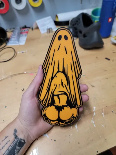 Naughty Ghost Keychain by threedee - MakerWorld