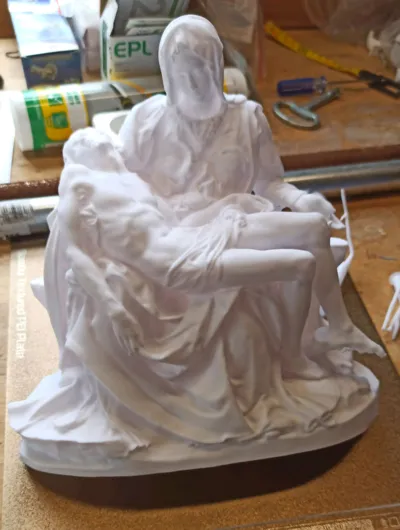 Michelangelo's Pietà: Saint Mary and Jesus, High-Resolution Remixed by ...