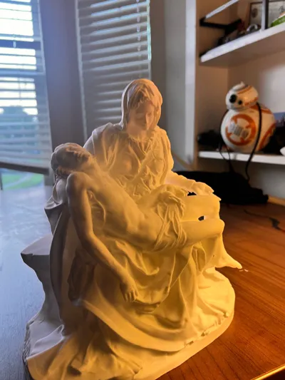 Michelangelo's Pietà: Saint Mary and Jesus, High-Resolution Remixed by ...