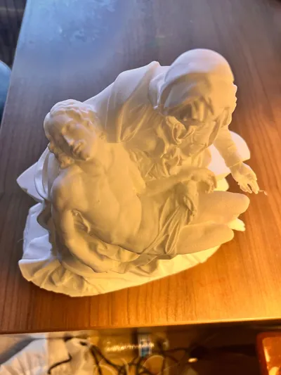 Michelangelo's Pietà: Saint Mary and Jesus, High-Resolution Remixed by ...