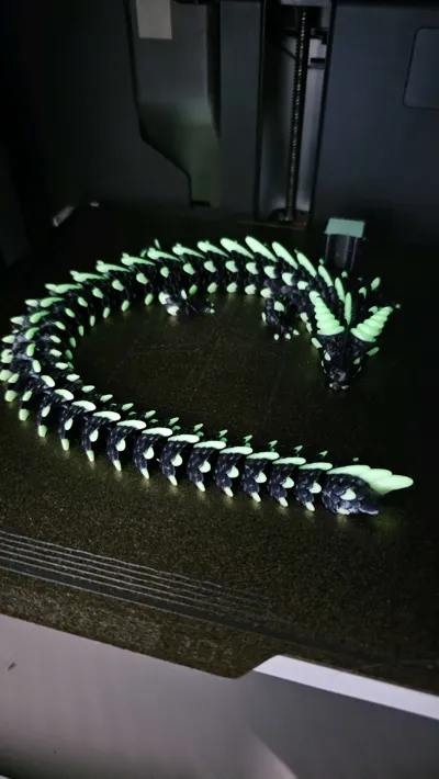 Emberling - Articulated Dragon (Full Size) by hollowmaker MakerWorld: Download Free 3D Models