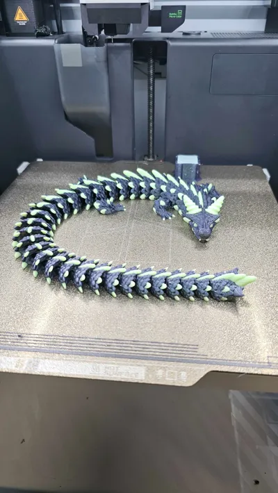 Emberling - Articulated Dragon (Full Size) by hollowmaker MakerWorld: Download Free 3D Models