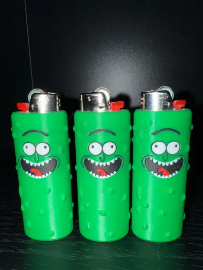 Pickle Rick Bic Lighter Sleeve by Grandpa 3DPrints MakerWorld: Download ...