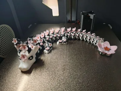 Blossom Articulated Dragon - By Vixvvo3D by Vixvvo3D MakerWorld: Download Free 3D Models