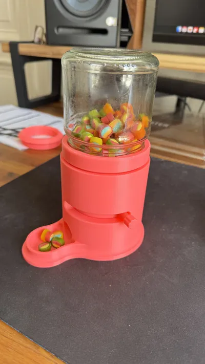 Mason Jar Candy Dispenser - Free 3D Print Model - MakerWorld