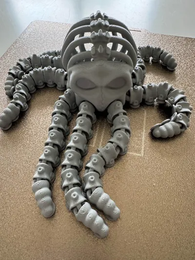 Articulated Skeleton Octopus - Free 3D Print Model - MakerWorld