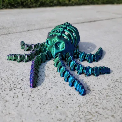 Articulated Skeleton Octopus - Free 3D Print Model - MakerWorld