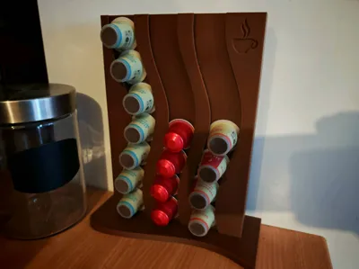 Wavy design Nespresso capsule holder & organizer - Free 3D Print Model - MakerWorld