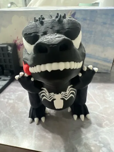 Chibi Venom-zilla Mashup Articulated Flexi Toy - Free 3D Print Model ...