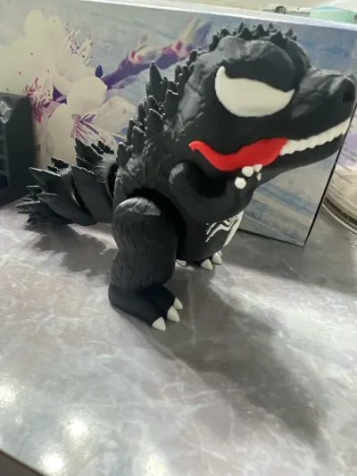 Chibi Venom-zilla Mashup Articulated Flexi Toy - Free 3D Print Model ...