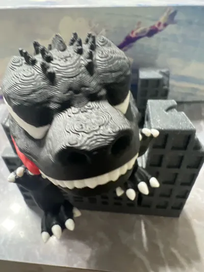Chibi Venom-zilla Mashup Articulated Flexi Toy - Free 3D Print Model ...