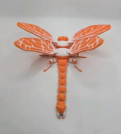 Dragonfly, fully articulated, no supports needed, direct print from phone by 像素 MakerWorld ...