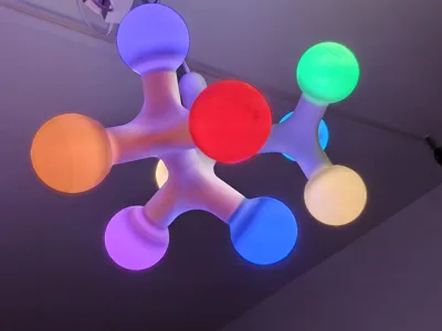 Molecule Lamp - Free 3D Print Model - MakerWorld