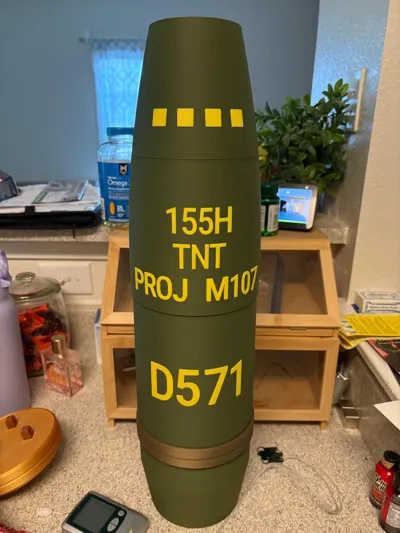 Life-Size 155mm Artillery Shell | High Detail by Rexi Labs MakerWorld ...
