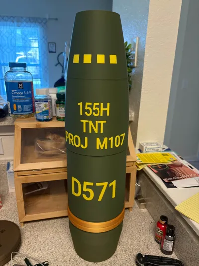 Life-Size 155mm Artillery Shell | High Detail by Rexi Labs MakerWorld ...