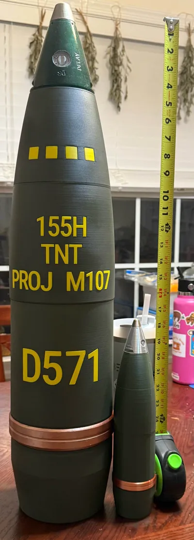 Life-Size 155mm Artillery Shell | High Detail by Rexi Labs MakerWorld ...