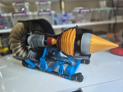 Trent 900 Turbofan Jet Engine Model - Free 3D Print Model - MakerWorld