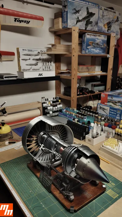 Trent 900 Turbofan Jet Engine Model - Free 3D Print Model - MakerWorld