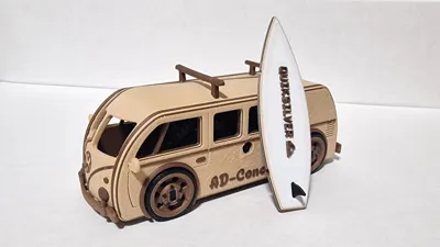 VW Combi van - Spring-powered Car - Mini Bus by AD-Concept MakerWorld ...