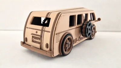 VW Combi van - Spring-powered Car - Mini Bus by AD-Concept MakerWorld ...