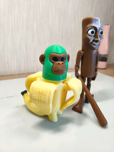Chimpanzini Bananini articulated toy - Free 3D Print Model - MakerWorld