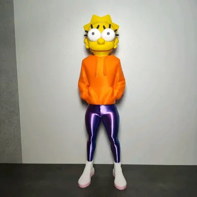 lisa Simpson urban wear multiparts - Free 3D Print Model - MakerWorld