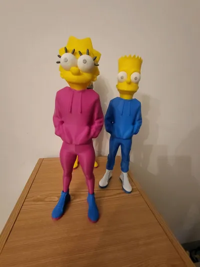 lisa Simpson urban wear multiparts - Free 3D Print Model - MakerWorld