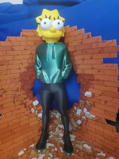 lisa Simpson urban wear multiparts - Free 3D Print Model - MakerWorld
