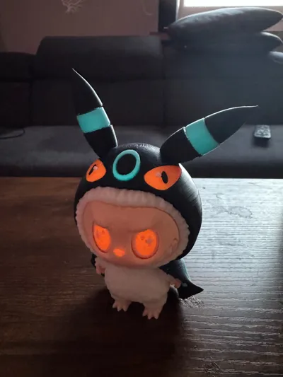Multi-part Umbreon Labubu (No AMS Needed) - Free 3D Print Model ...