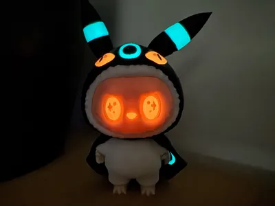 Multi-part Umbreon Labubu (No AMS Needed) - Free 3D Print Model ...