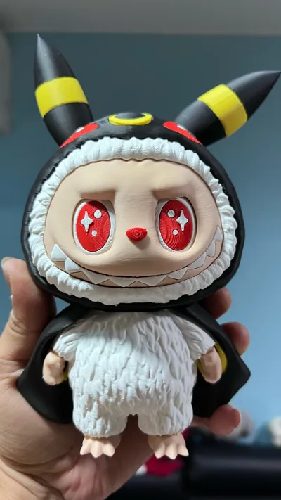 Multi-part Umbreon Labubu (No AMS Needed) - Free 3D Print Model ...