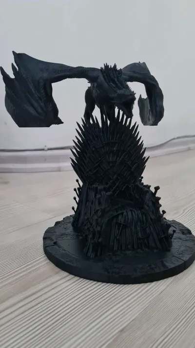 Iron Throne with dragon Remixed by Basso_Nicholas MakerWorld: Download ...