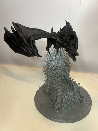 Iron Throne with dragon Remixed by Basso_Nicholas MakerWorld: Download ...