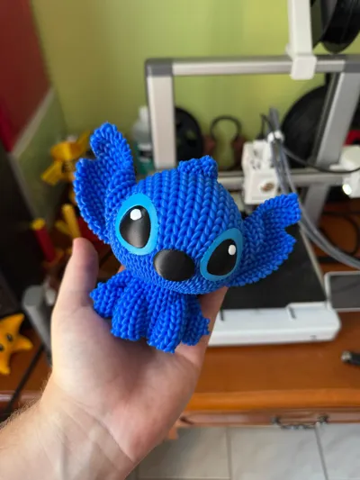 Knitted Lilo & Stitch's Stitch - Free 3D Print Model - MakerWorld