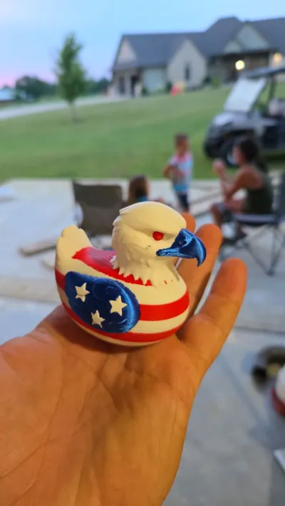 Bald Eagle Rubber Duck - Free 3D Print Model - MakerWorld