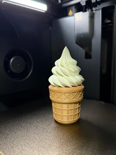 Ice Cream Cone Clicker - Fidget Print-in-Place - Free 3D Print Model ...