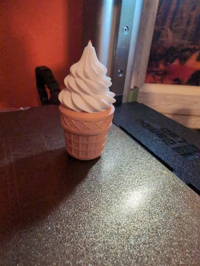 Ice Cream Cone Clicker - Fidget Print-in-Place - Free 3D Print Model ...