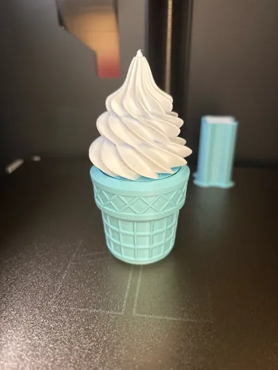 Ice Cream Cone Clicker - Fidget Print-in-Place - Free 3D Print Model ...